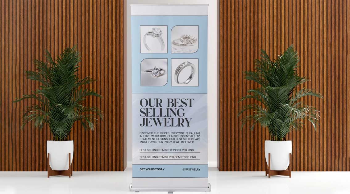 Ukuran Roll Up Banner yang Cocok untuk Jualan Kamu - Onlineprint.co.id Blog